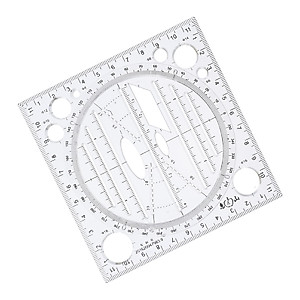 STOBOK 1pc Drawing Millions of Feet Drawing Ruler Architectural Templates Architect Scale Patchwork Ruler Interior Design Ruler Transparent Quilting Ruler Child Plastic Curve Limiter