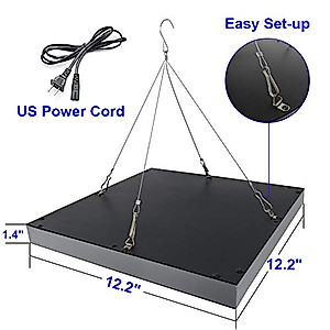 Osunby LED Grow Light 75W UV IR Growing Lamp for Indoor Hydroponic Plants