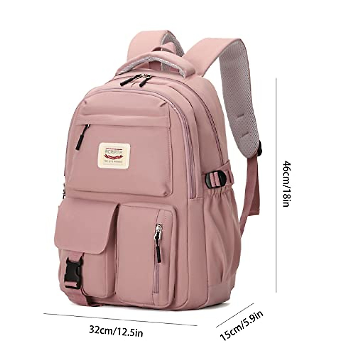 Rcrirth Bookbags for Teen Girls | Backpacks for Middle School Girls - Backpacks for Middle School - School Backpack for Teens Girls | Lightweight - Pink