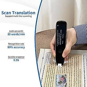 Vormor X3 Translation Pen Scanner, Reader Pen Text to Speech Device for Dyslexia 112 Language Translator Device Support Text Extract, Intelligent Recording Scanner Pen with 2.9 Inch Touch Screen