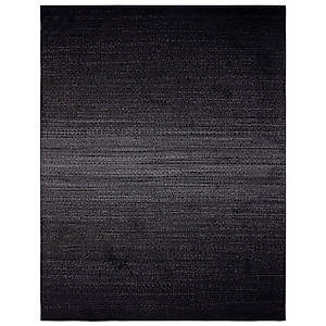 SAFAVIEH Adirondack Collection Area Rug - 9' x 12', Black & Grey, Modern Design, Non-Shedding & Easy Care, Ideal for High Traffic Areas in Living Room, Bedroom (ADR183F)