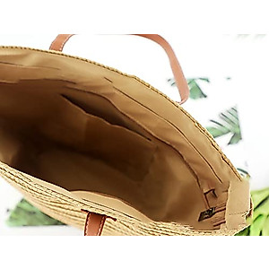 Straw Tote Bag Shoulder Bag for Women Straw Beach Bag Handbag Soft Bohemian Hobo Bag Casual Beach Daypack for Vacation