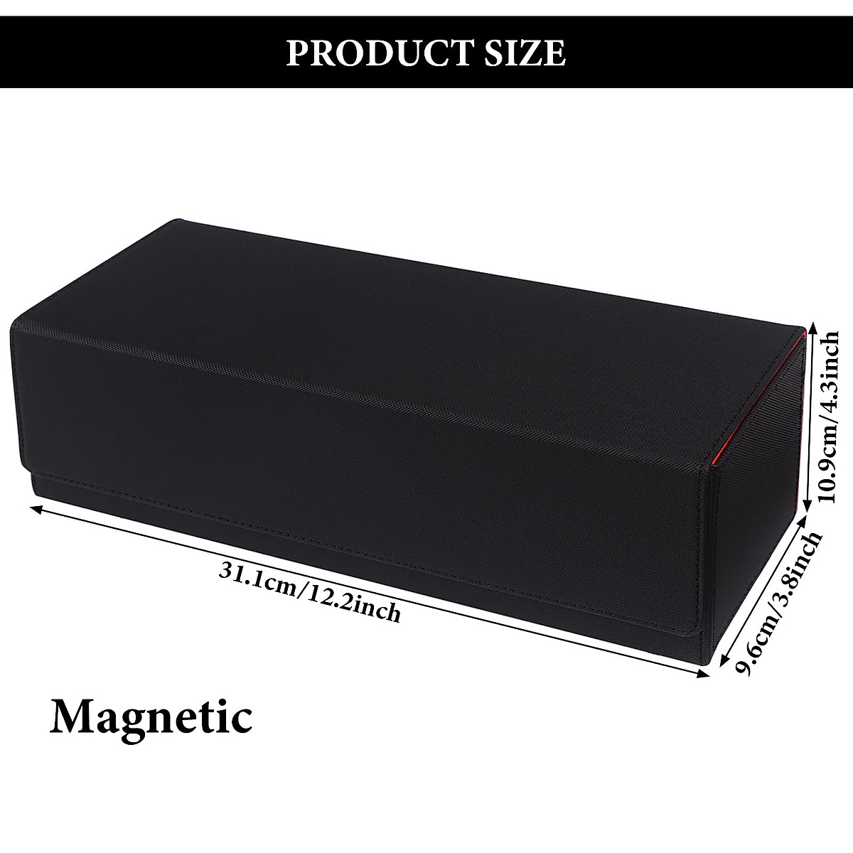 1Pc Card Toploader Storage Trading Cards Holding Box for 400+ Cards Top Loader Storage Boxes for Magic Cards Baseball Cards Trading Cards Card Sleeve Top Loader Collector Case Organizer Containers,Red