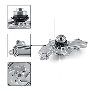 AULINK AW6023 Water Pump OE Replacement for 07-10 Ford Edge + Lincoln MKX, 09-10 Flex + MKS, 10-12 Fusion + MKT, 08-12 Taurus, 07-12 MKZ, 09-11 Mazda 6 & 07-11 CX9 V6 3.5L 3.7L