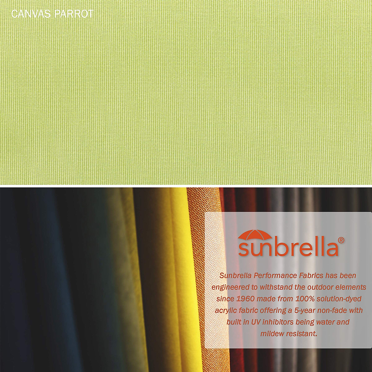 California Umbrella 11' Rd Tahoe Series Aluminum Patio Umbrella, Crank Lift, Collar Tilt, Bronze Finish, Sunbrella Parrot Fabric