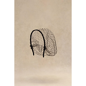 BABEYOND 1920s Flapper Fascinator Mesh Veil Headband Bridal Wedding Tea Party Fascinator Veil for Women