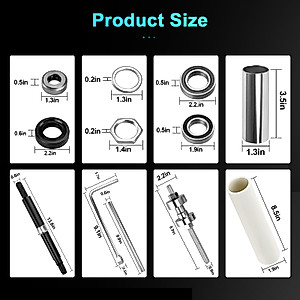 Funmit W10435302 Washer Bearing and Tub Seal Kit & W10447783 Installation Tool Replacement for Whirlpool Cabrio and Maytag Bravos XL Washers, Repair Noisy, Shaking, Leaking, UL/OL Error Issues