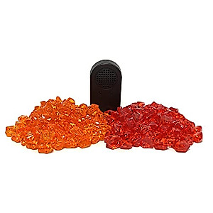 Touchstone Electric Fireplace Accessory Bundle - Includes Fire Crackle Speaker and Electric Fireplace Crystals - for Small Electric Fireplaces (60 Inches and Smaller)