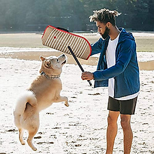 Dog Bite Training Set - Dog Bite Sleeve, Dog Bite Pillow Tug Toy, Dog Training Stick - Professional Training Equipment for Training, Biting, Interactive, Fetch, K9, Puppy (Transverse Stripe)