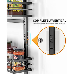 Moforoco 9-Tier Over The Door Pantry Organizer, Pantry Organization and Storage, Black Hanging Basket Wall Spice Rack Seasoning Shelves, Home & Kitchen Bedroom Bathroom House Essentials
