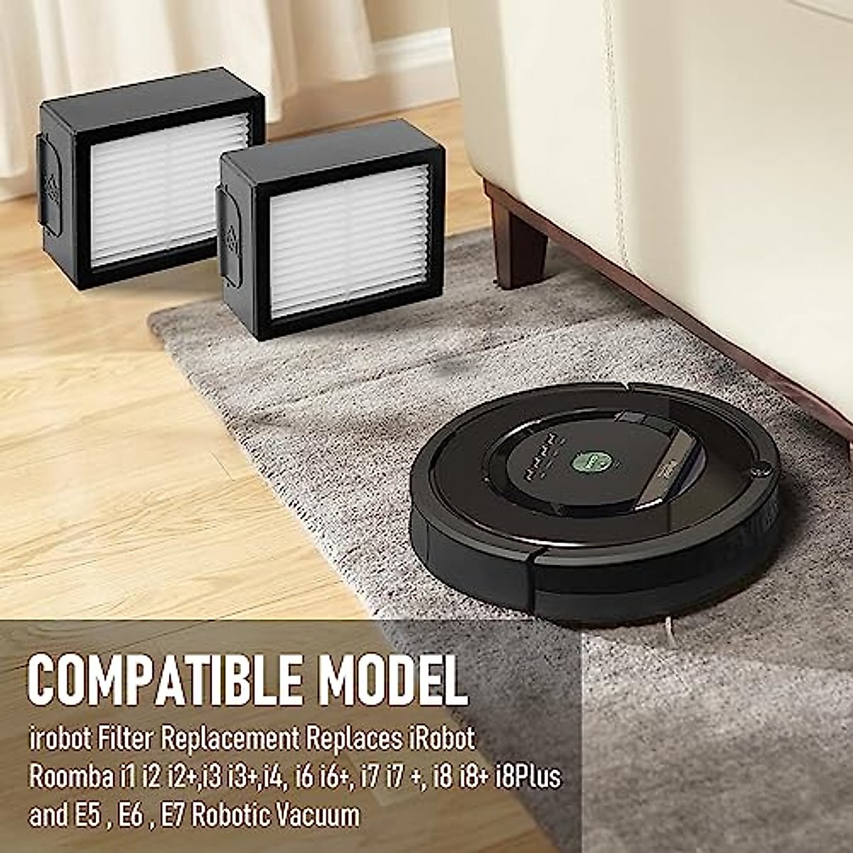 ALSTON HEPA Filter Replacements 12PCS for iRobot Roomba I E & J Series, i7 i7+/plus i3 i3+ i4 i6 i6+ i8 i8+ E5 E6 E7, High Efficiency Roomba Filters with Cleaning Brush…