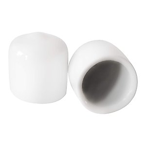 Prescott Plastics Made in USA 1/2" 0.5" Inch Round Vinyl Plug Insert (20 Pack), White Rubber End Cap for FDA Food Grade, Fence, Glide Insert for Pipe Post and Furniture