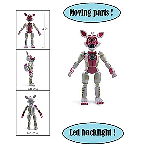Toysvill FNAF Action Figures Sister Location (Set of 5 pcs), More Than 5 inches [Funtime Freddy Bear, Circus Baby, Ennard, Ballora, Funtime Foxy], Fun Action Simulator