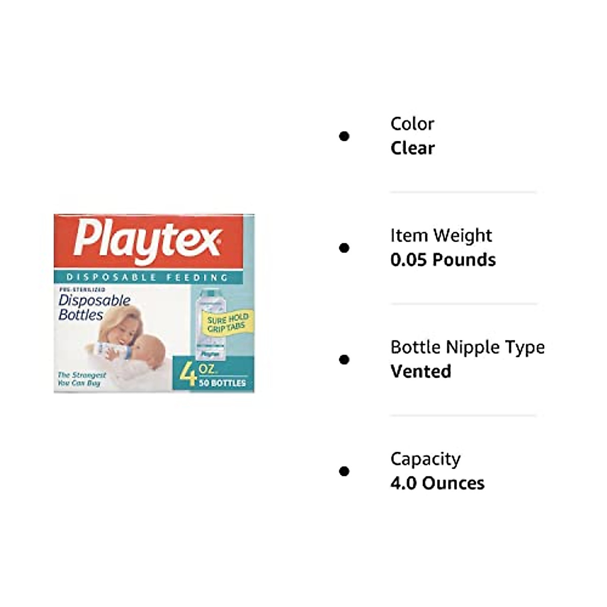 Playtex ULTRASEAL Disposable Baby Bottle Liners 4oz