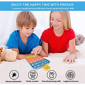 A Plus Formula Pop It Toy - Push Bubble Fidget - Sensory Silicone Stress Reliever - Autism Special Needs - Game Toys - for Toddlers, Kids, Children, Adults (Cupcake)