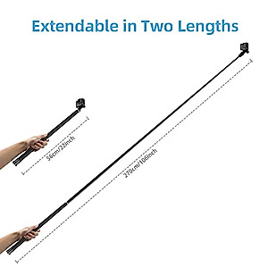 AFAITH 106" Long Carbon Fiber Handheld GoPro Selfie Stick Extendable Pole Monopod for GoPro Hero 11 Hero 10 Hero 9 Hero8 Hero7 Black, DJI OSMO Action Camera, Insta 360 Cam & Other Action Cameras