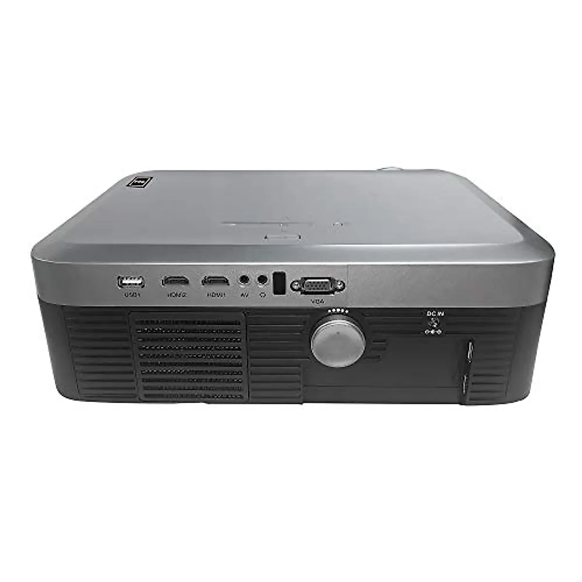 RCA RPJ138 Roku Smart Android Home Projector with Wi-Fi, Built in DVD Player, HD, LED, with RCA Stereo Audio Output, Grey