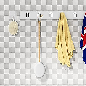 URAQT Lotion Applicator for Back, 7 Piece Set Back Cream Applicator, 2 in 1 Body Brush Back Scrubber for Self Application, Long Wooden Handle Back Applicator with 4 Pads, Bath Brush and Hook