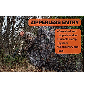 RHINO Blinds R150-RTE 3 Person Hunting Ground Blind, Realtree Edge