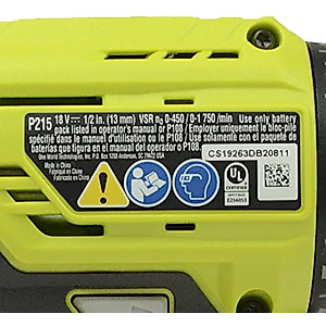 RYOBI 18-Volt Cordless 1/2 in. Drill/Driver - (Bare Tool, P215) (Renewed)