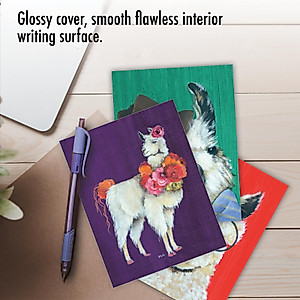 The Best Card Company Assorted Blank Greeting Card Box Set - Incl. 20 Cards + Envelopes - 10 Unique Designs - Perfect for Thank Yous, Invitations, More - Personality Llamas AM7036OCB-B2x10-NB