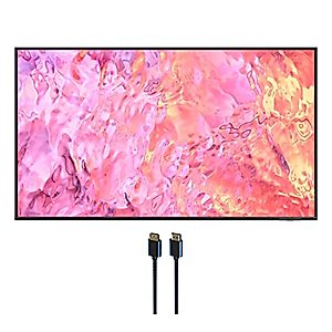 SAMSUNG QN65Q60CAFXZA 65" QLED 4K Quantum HDR Dual LED Smart TV with an Austere 5S-4KHD2-2.5M V-Series 2.5m Premium 4K HDR HDMI Braided Cable (2023)(USED)