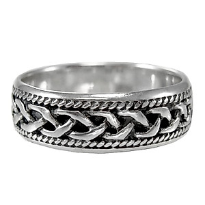 Woven Celtic Knot Ring Band for men or women (available sz 4-15) sz 10