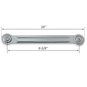 4/Pack Glider Bearing Arm Brackets Replacement Patio Glider Parts Rocker 10" Overall Length, 8-5/8" from Hole to Hole (10 Inch)