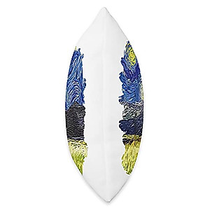 Beagle Gift for Men Women & Youth Starry Night Impressionist-Dog Art Beagle Throw Pillow, 16x16, Multicolor