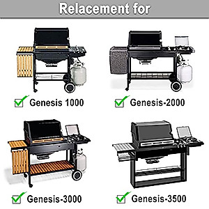 SHINESTAR Porcelain-Enameled Grates Replacement for Weber Spirit 300 Series, E-310/330, Genesis Silver/Gold B & C, 17.4 x 11.8 Inch, 2-Pack