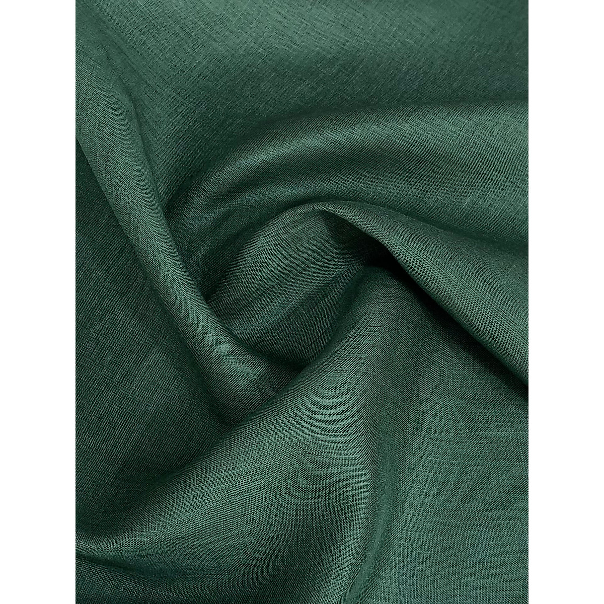 Charmii 100% Linen Fabric by The Yard, Precut Embroidery Fabric Linen for Clothing, Crafts and Quilting, Soft, Versatile, Breathable, 57.5" Wide, Green