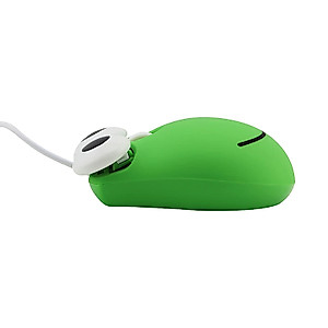Sokelinn-six Wired Cute Mouse, USB Wired Mause for Kids with Lovely Cartoon Shaped, 1600PDI 3 Buttons Ergonomic Mini Mice for PC Laptop Desktop (Green Frog)