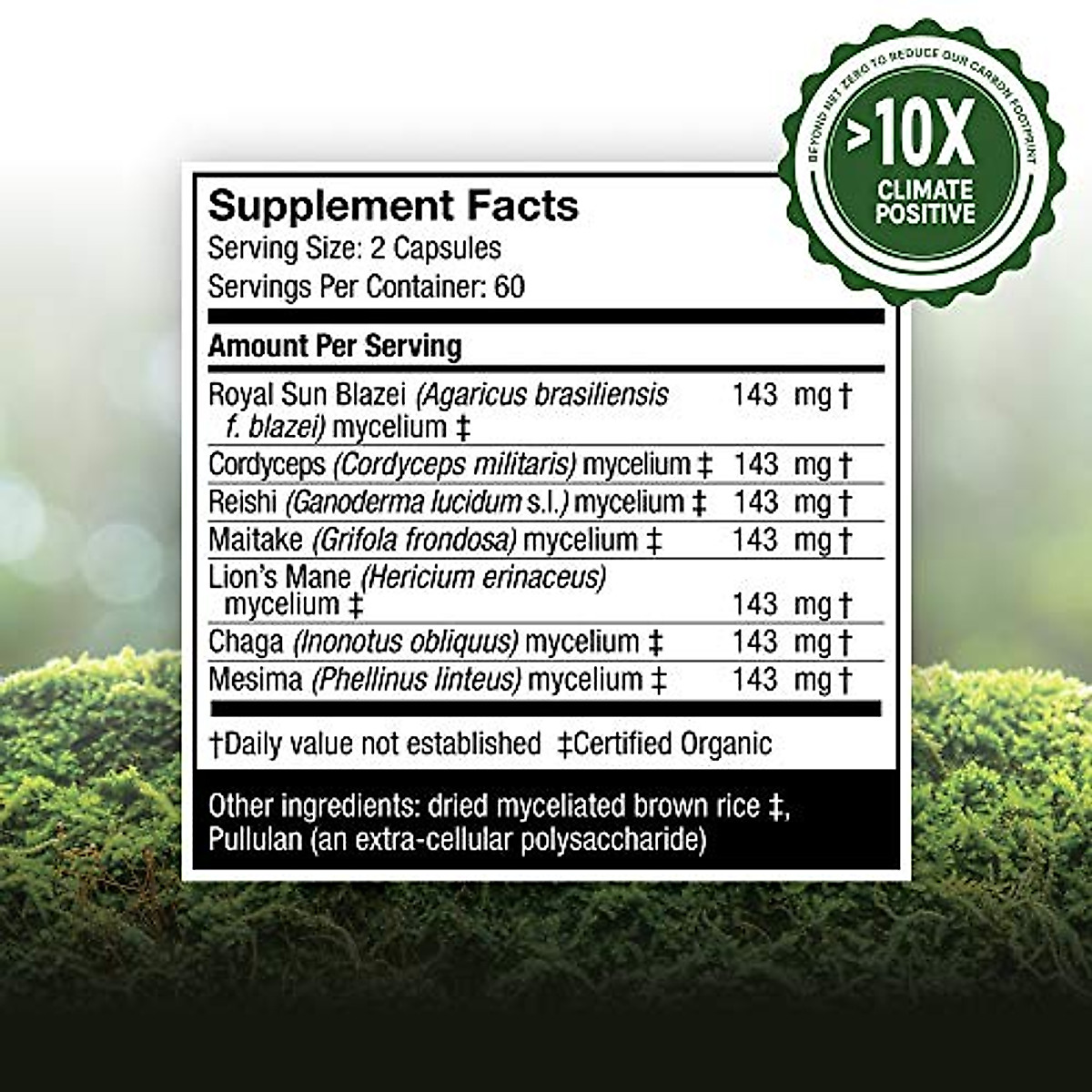 Host Defense, Stamets 7 Capsules, Daily Immune Support, Mushroom Supplement with Lion’s Mane and Reishi, Unflavored, 120