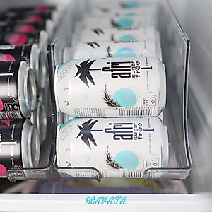 SCAVATA 4 Pack Soda Can Organizer for Refrigerator
