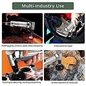 EYPINS Compressed Air Angle Die Grinder 1/4" 90 Degree Mini Sander Grinder Polisher Tool Set with Grinding Stones and Sanding Discs for Contour Grinding, Polishing, Milling