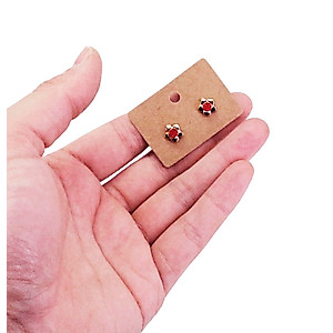 TIAMALL 200 PCS Earring Cards Earring Card Holder Hanging Earrings Card Earring Display Cards Kraft Paper Tags Earring Packaging (Brown)