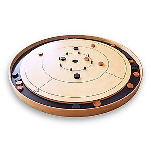 The Tracey Black Board - Tournament Style Crokinole Board Game Set (Meets NCA Standards)