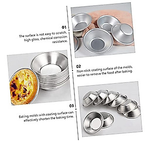 Mikinona 24pcs Egg Tart Base Mini Bread Loaf Pans Mini Muffin Cookie Decorating Tools Cake Makers Cups Molds Tart Baking Pan Bake Tool Baking Accessory Aluminum Baking Mold Oven Patties Can