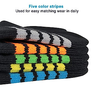 BERING Men's Ankle Socks Running Athletic Quarter Socks, Black, Size 9-12, 6 Pairs