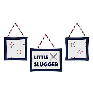 Sweet Jojo Designs Red, White and Blue Baseball Patch Sports Baby Boy Crib Bedding Set - 11 Pieces - Grey Patchwork Stripe