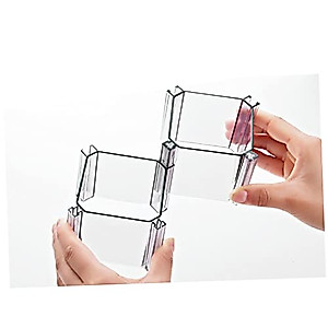 NOLITOY Desk Drawer 12 pcs Practical Holder Drawer Socks Container Grey Lattice Underwears Storage Home Type Organizer for Socks Storage Container