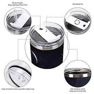 Astronaut Drinking Beer on Moon Tumbler with Handle Travel Mug Water Bottle Tea Coffee Cup White-style