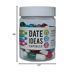 Valentines Day Gifts For Her Him Date Night Ideas Capsules In A Bottle (50pcs) -Boyfriend Girlfriend Wife Husband Newlyweds, Funny Bridal Shower Registry Wedding Gifts For Women Men
