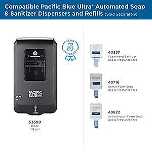 Pacific Blue Ultra Gentle Foam Hand Soap Refill (43716), Compatible Only With Pacific Blue Ultra Automated Touchless Dispenser, Dye and Fragrance Free, 40.5 FL OZ Per Refill, 3 Refills Per Case