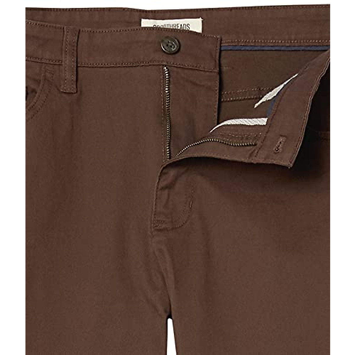 Amazon Essentials Men's Chinos, Athletic Fit, Work Pants, 5-Pocket, Comfort Stretch, Brown, 33W x 30L