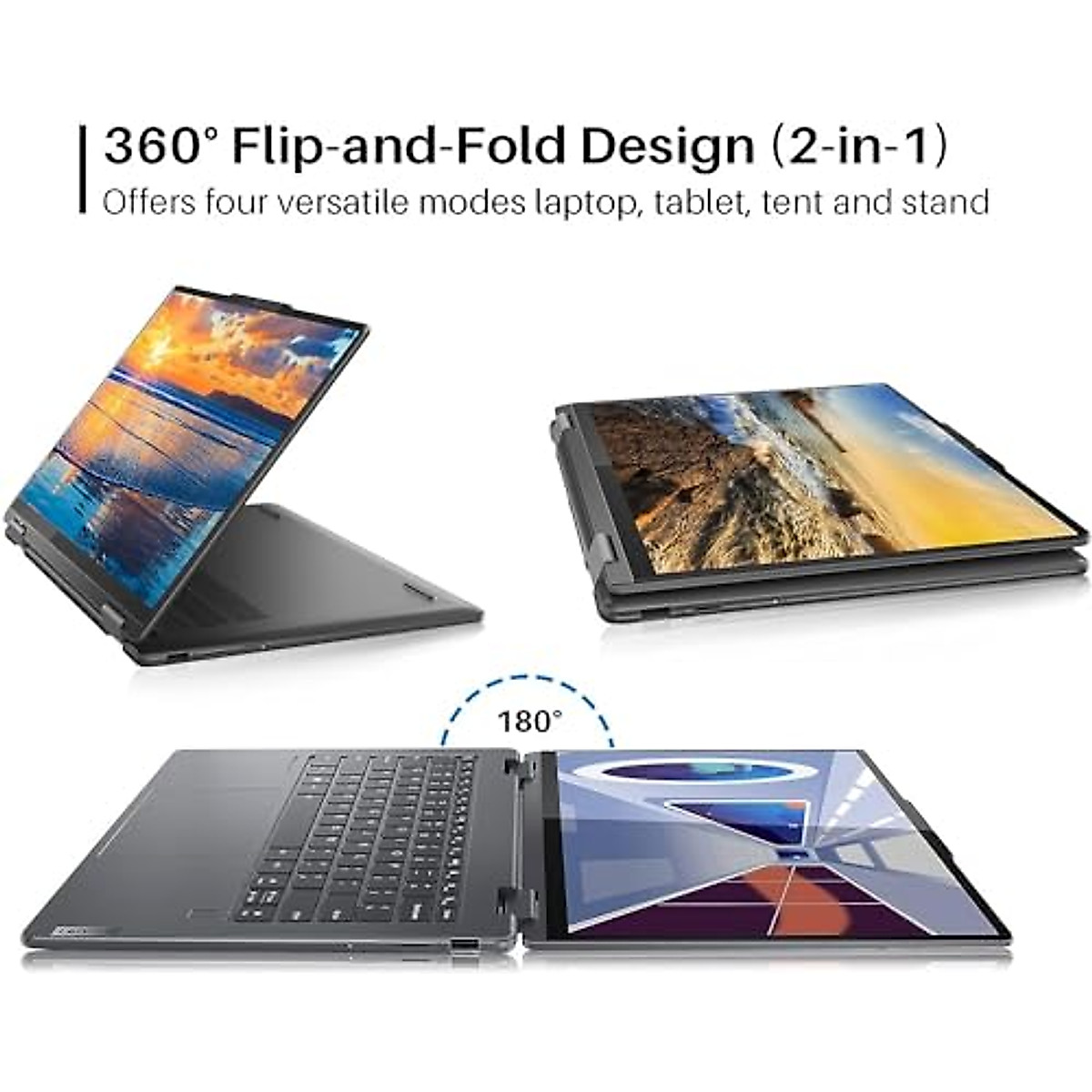 Lenovo Yoga 7i 2-in-1 Convertible Laptop, 14" 2.2K Touchscreen flip, 16GB LPDDR5, 1TB SSD, Intel Core i7-1355U, Intel Iris Xe Graphics, WiFi 6, Backlit KB, Fingerprint, 12 Hours Life, Win 11