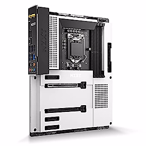 NZXT N7 Z590 - N7-Z59XT-W1 - Intel Z590 chipset (Supports 11th Gen CPUs) - ATX Gaming Motherboard - Integrated I/O Shield - WiFi 6E connectivity - Bluetooth V5.2 - White