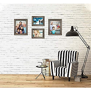 NUOLAN 8x10 Picture Frame, Rustic Gray Wood Pattern Art Photo Frames for Wall or Tabletop Display, Set of 1(NL-PF8X10-RG-1)