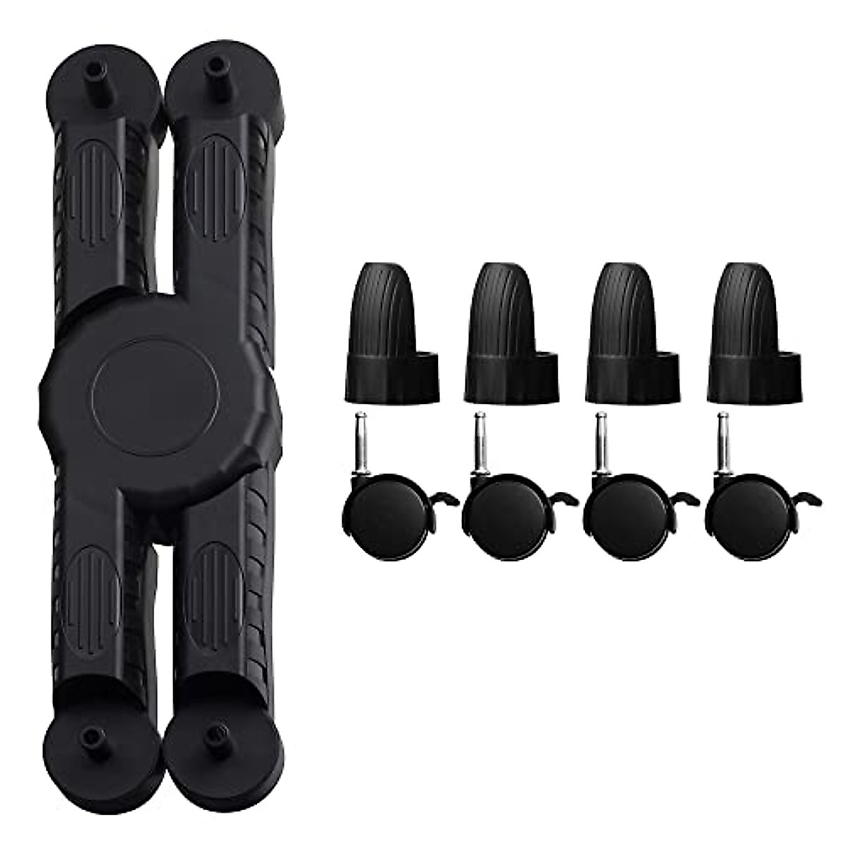 Kantek Mobile CPU Stand with Adjustable Width and Locking Casters, 16-Inch Wide x 7-Inch Deep x 4.8-Inch High (CS200B),Black