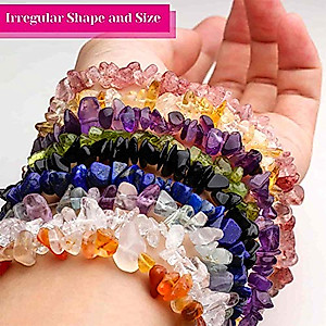 Crystal Beads for Ring Making 24 Colors, Cridoz Jewelry Gemstone Crystals Chips Drilled for Bracelet and Jewelry Making